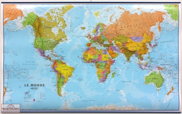 LE MONDE 1/30 - POLITIQUE | carte murale Maps International | nostromoweb