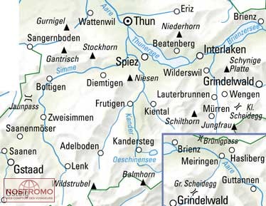 16 BERNER OBERLAND - SIMMENTAL | carte de cyclotourisme | nostromoweb